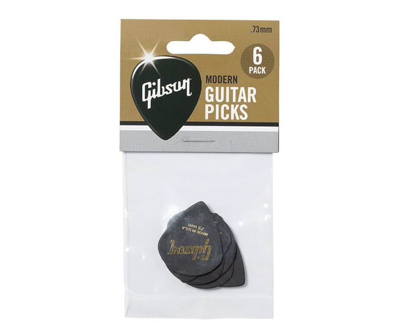 Gibson Modern Black .73mm Guitar Pick 6 Pack – Megatone Music