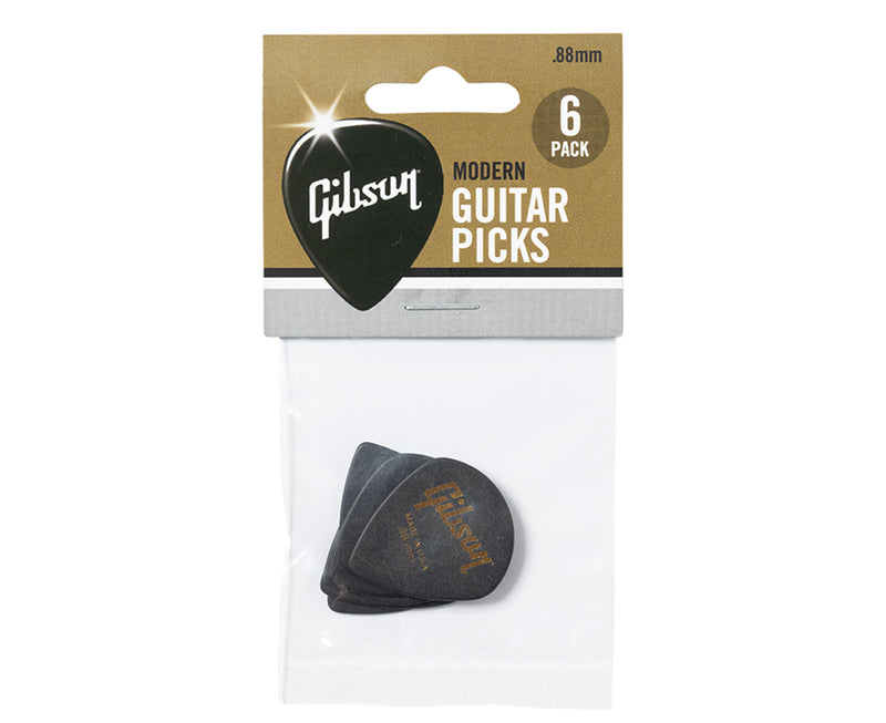 Gibson Modern Black .88mm Guitar Pick 6 Pack – Megatone Music